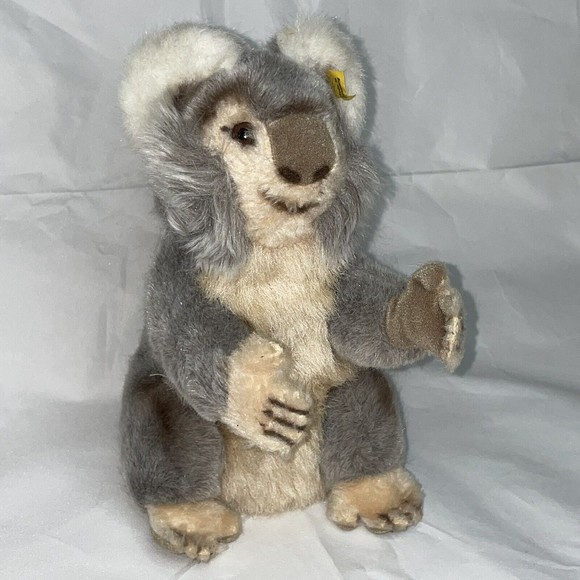 Toys | Steiff Molly Grey Koala Sitting Plush 9 Id Button Tag Vintage ...